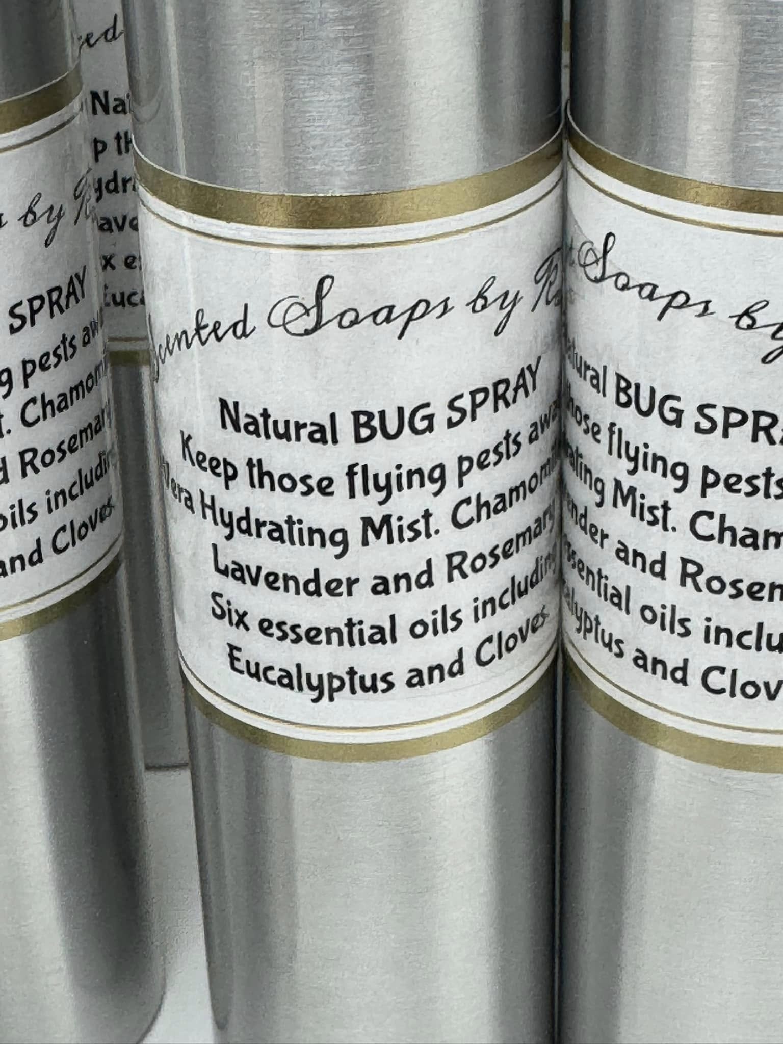 Natural bug spray. Aluminum bottles with spring-loaded cover. 2 new ad ...