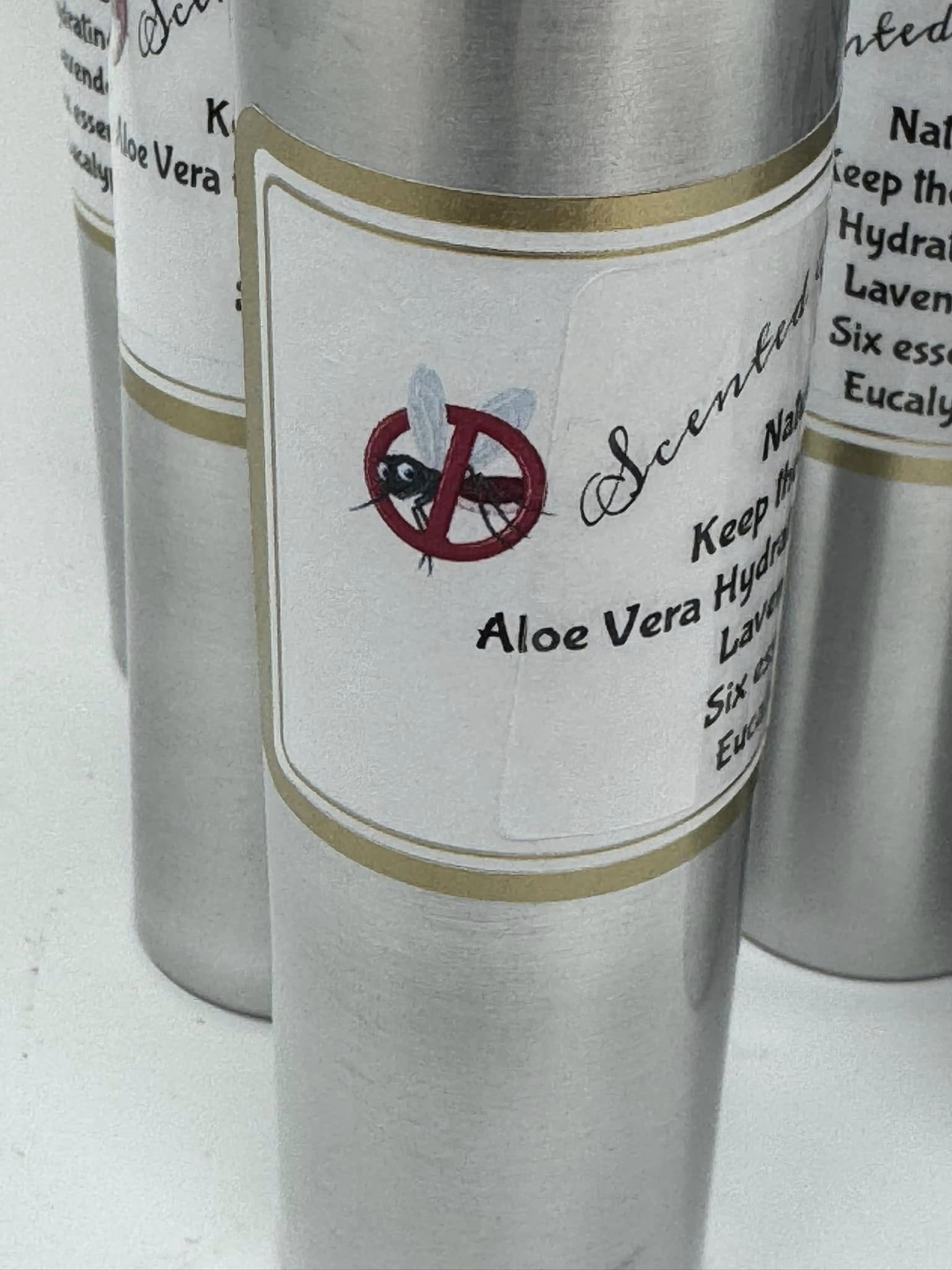 Natural bug spray. Aluminum bottles with spring-loaded cover. 2 new ad ...