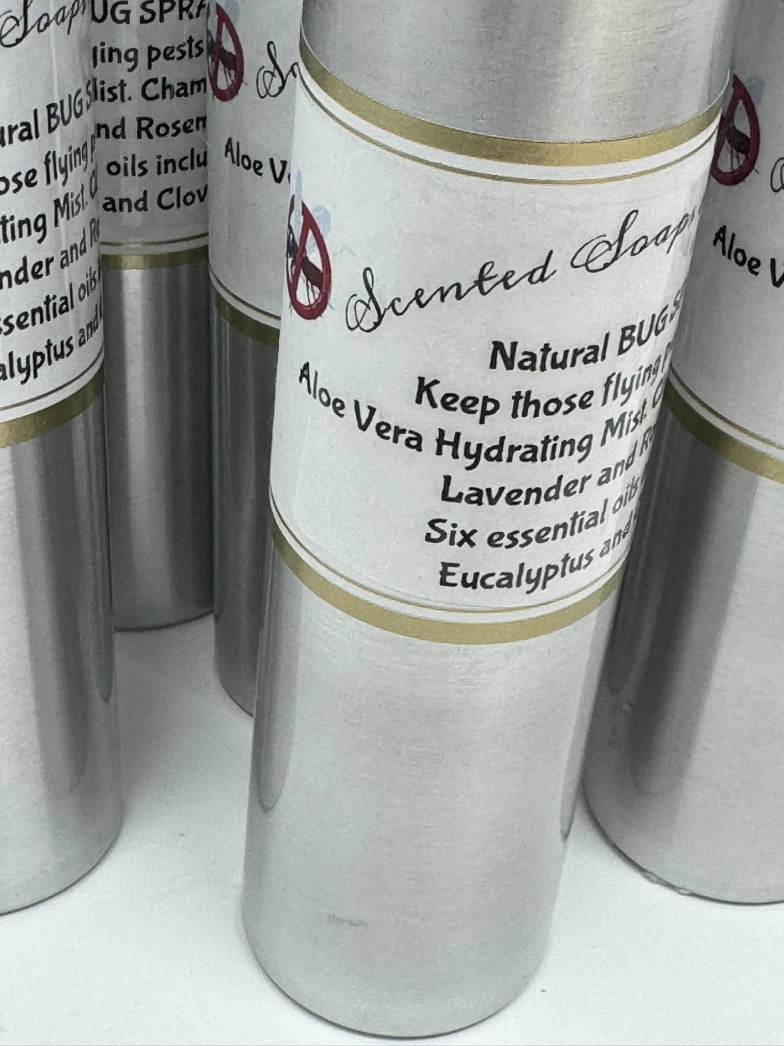 Natural bug spray. Aluminum bottles with spring-loaded cover. 2 new ad ...