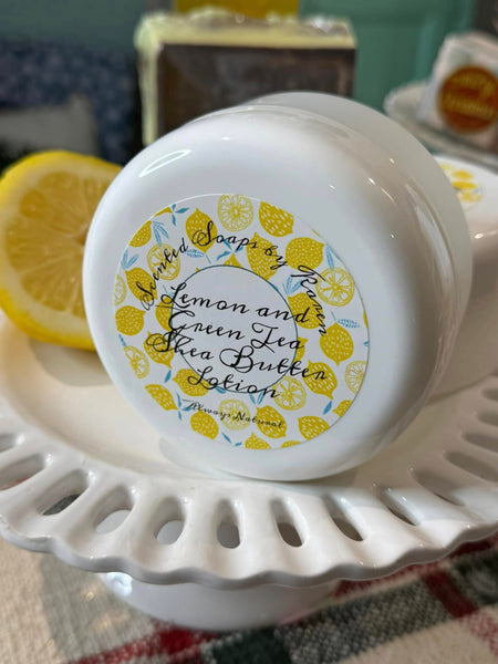 Lemon and Green Tea Shea Butter Lotion. Buttery soft, filled with vita ...